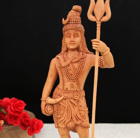 Lord Shiva Standing Statue mahadev Statue trishul Hindu | Etsy