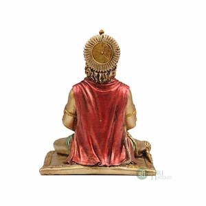 Lord Hanuman Sitting Religious Hindu Statue With Gada, Indian Bahubali ...
