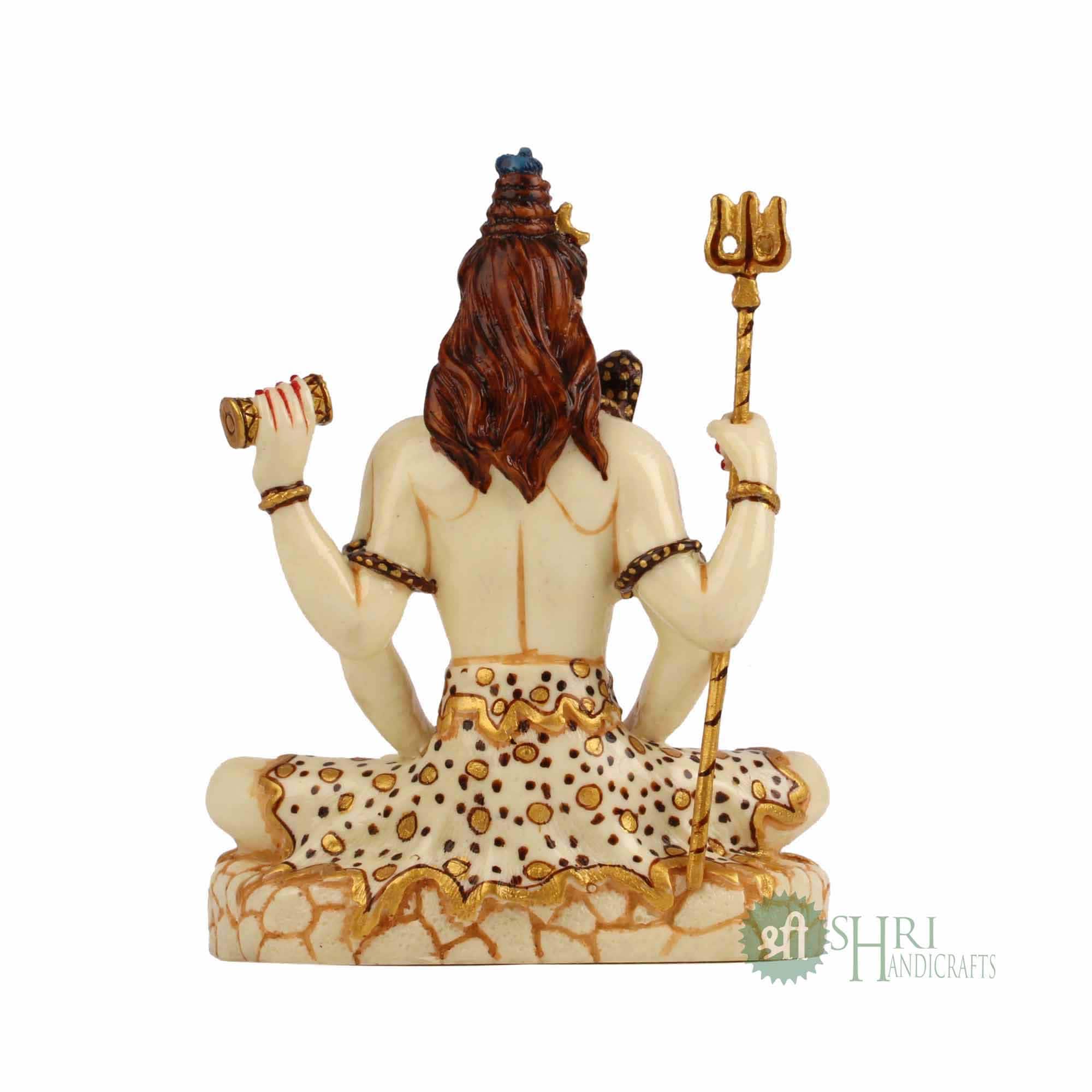 Shiva Statue 15CM Small Size Hand Painted Resin Marble Dust | Etsy