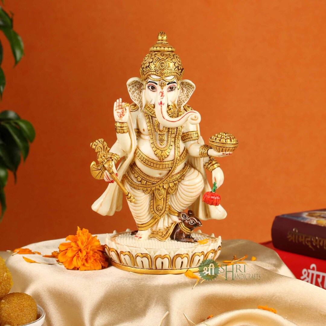 Standing Ganesh Statue | Lord Ganesha | Good Luck God | Home Decor Idol ...
