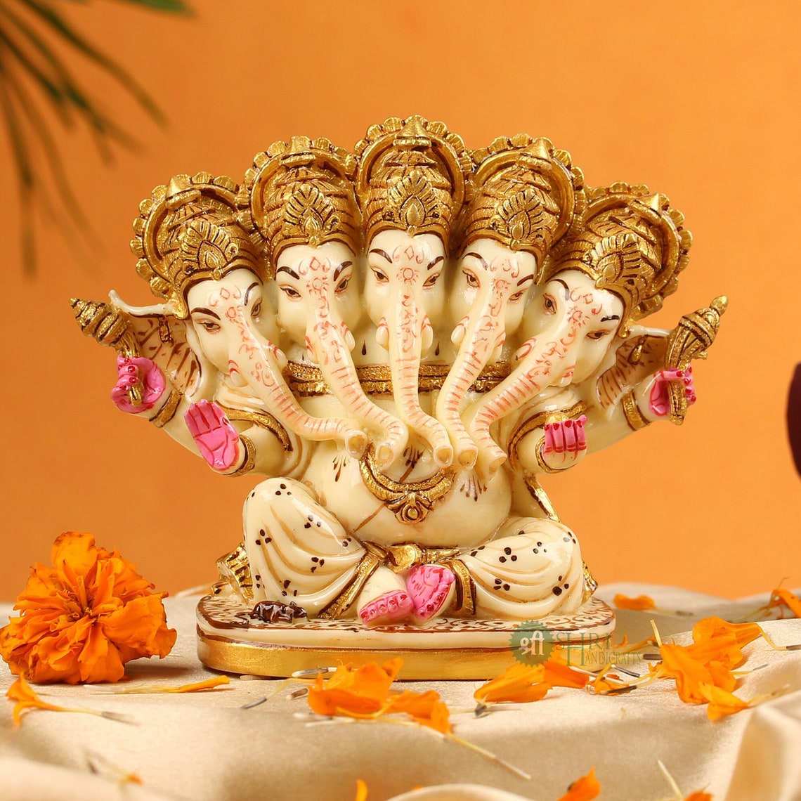 Lord Ganesha Statue/five Face Ganesha Statue/vinayak/good Luck Gift/god ...