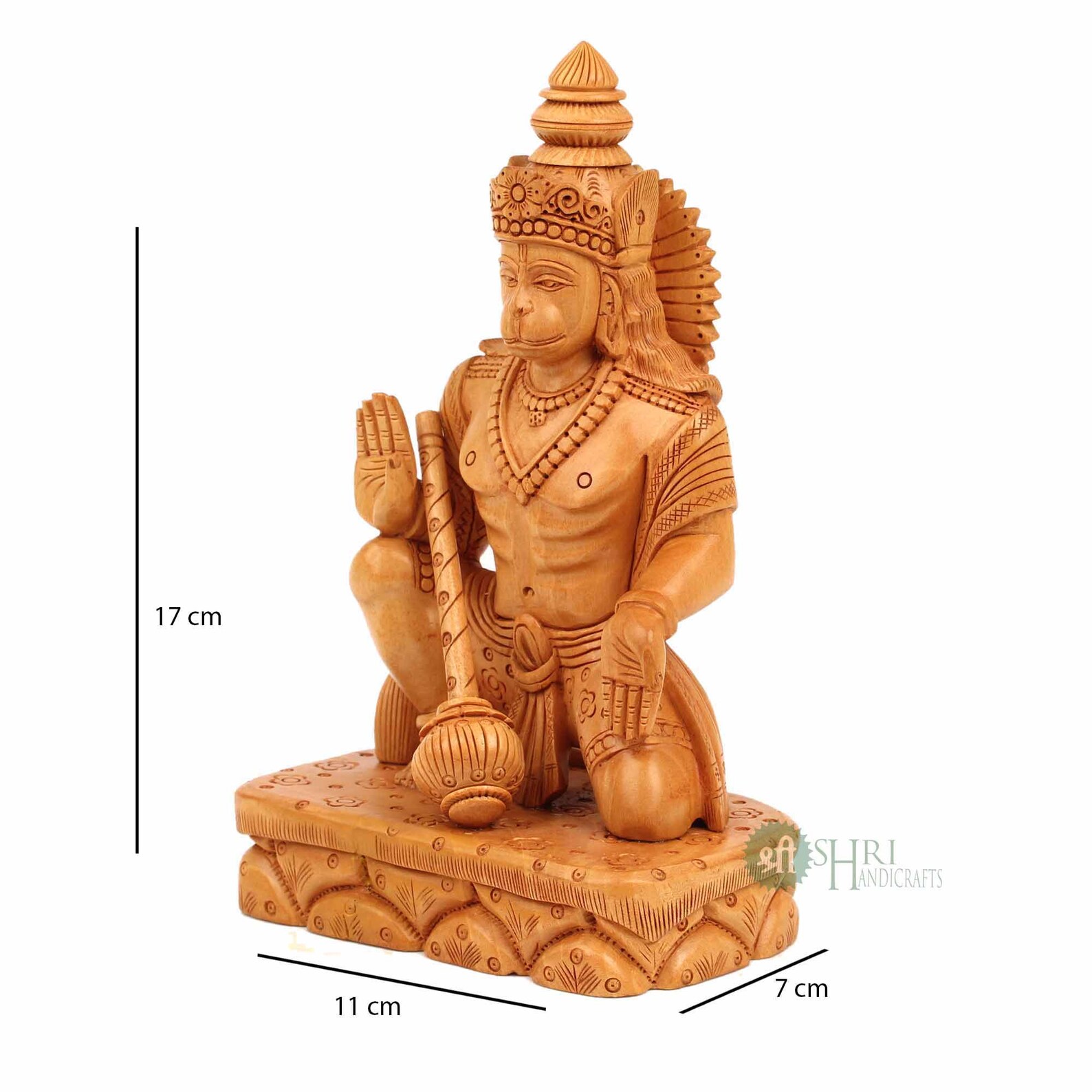Wooden Lord Hanuman Statue Figurine Handmade Hindu God Idol | Etsy