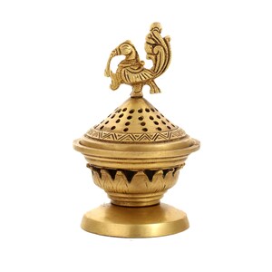 Brass Dhuni Deepak, Brass Dhoop Dhani for Pooja, Brass Decorative Diyas ...