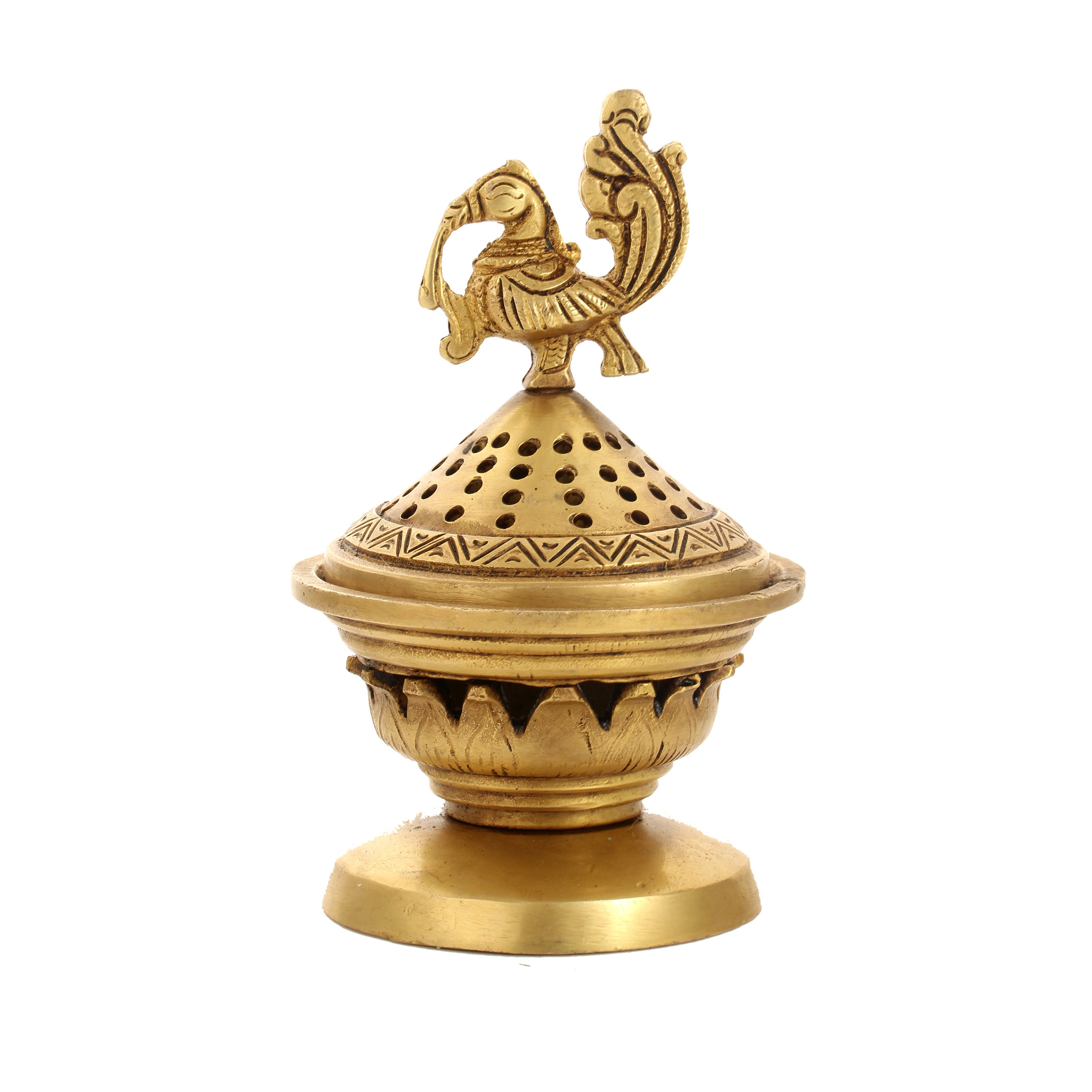 Brass Dhuni Deepak, Brass Dhoop Dhani for Pooja, Brass Decorative Diyas ...