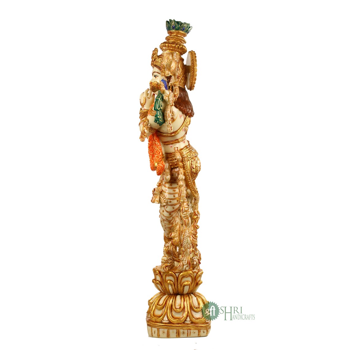 Krishna Statue Gift for Him Big Krishna Sculpture Hindu God - Etsy