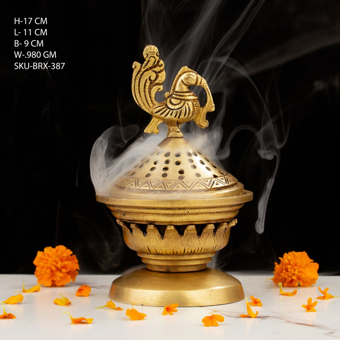 Brass Dhuni Deepak, Brass Dhoop Dhani for Pooja, Brass Decorative Diyas ...