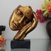Creative Abstract Decor Statue Face Hand Statue Sculpture Home Office ...