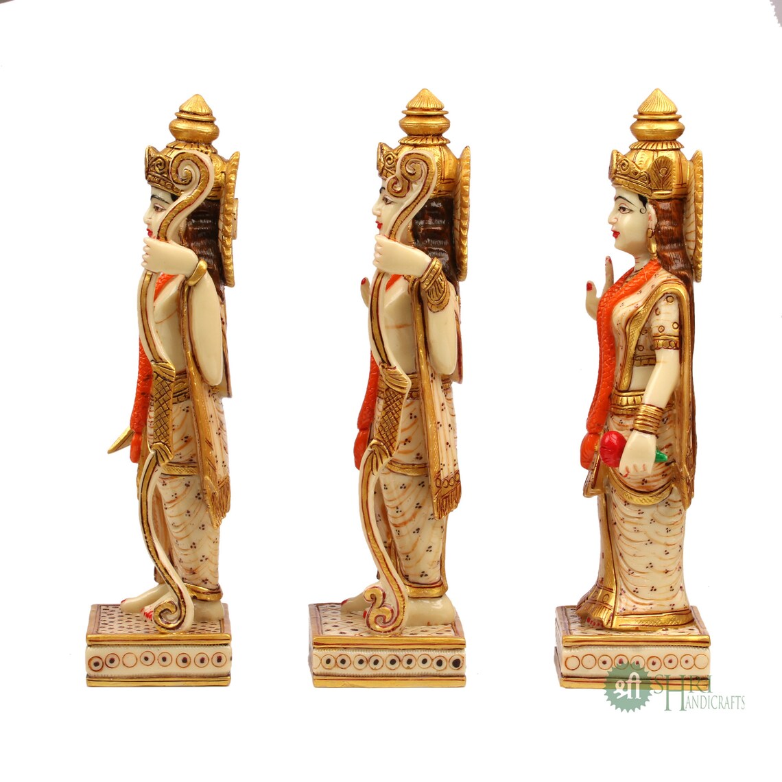 Ram Darbar Statue 25cm Hand Painted Ramdarbar Idol Lord | Etsy