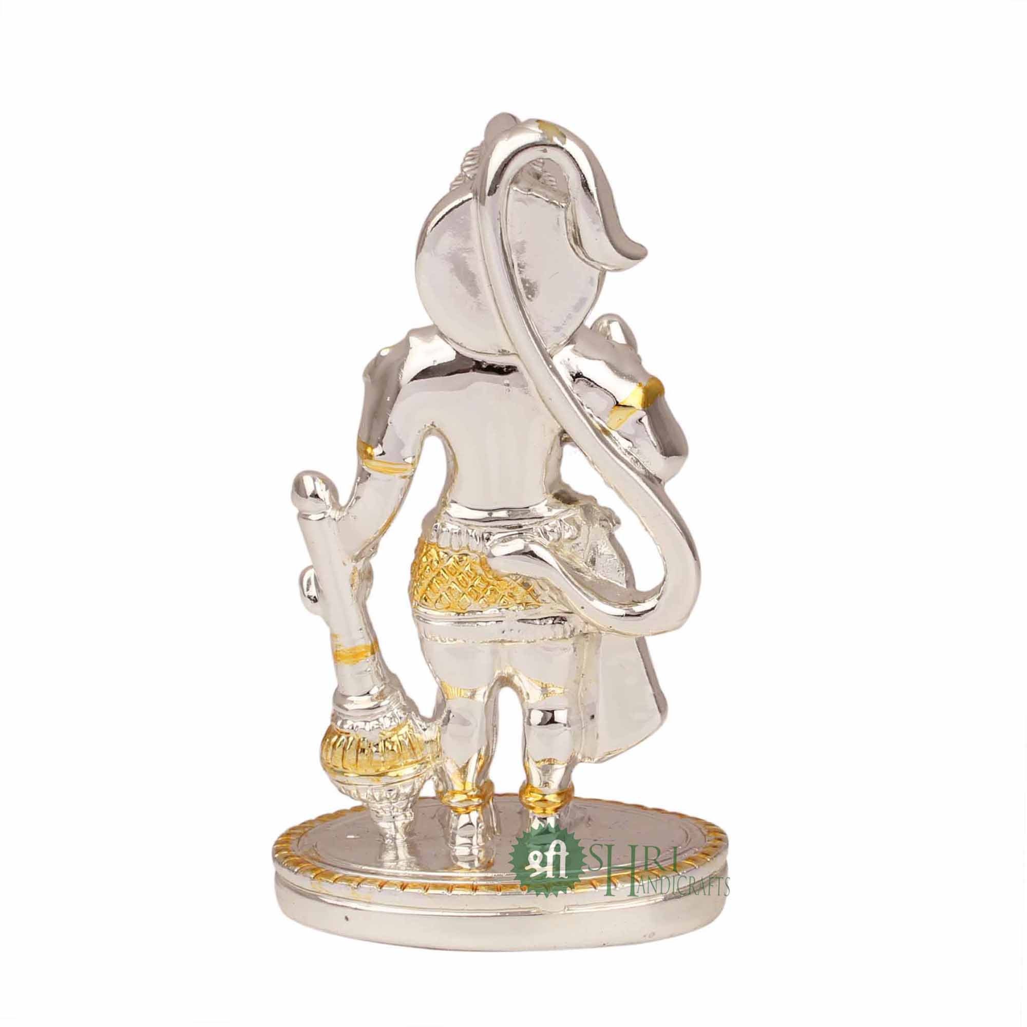 Lord Hanuman Statue for Car Dashboard Gold Plated Sculpture Hindu God ...
