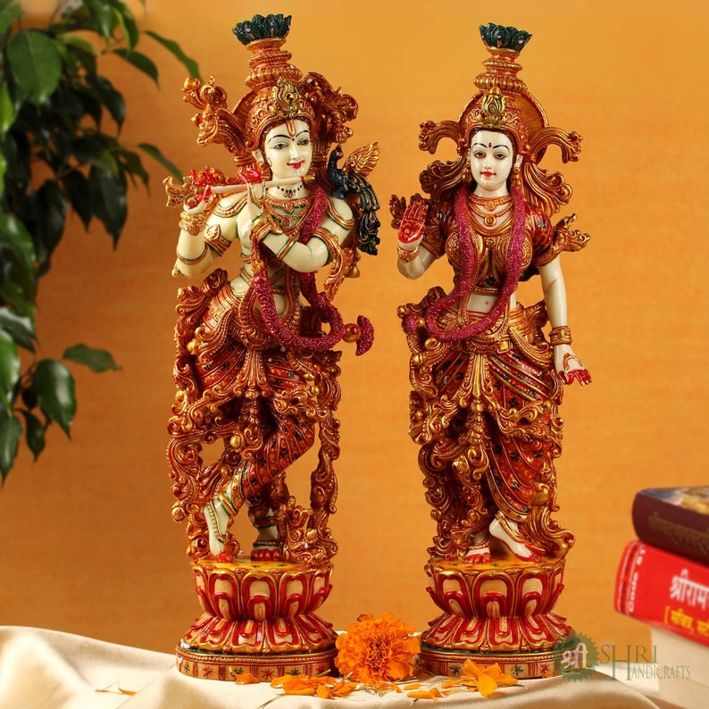 Radha Krishna Statue Anniversary Gift Idol for Home Temple - Etsy