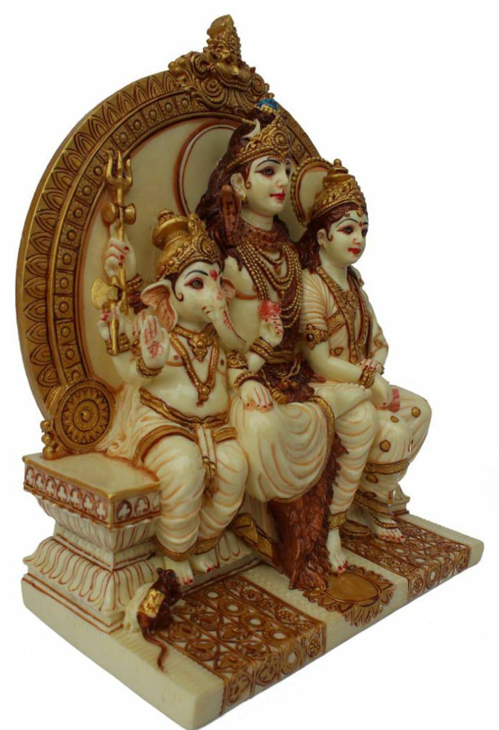 Lord Shiva Parivar Moorti Indian God Figure Mahadev Hindu Idol | Etsy