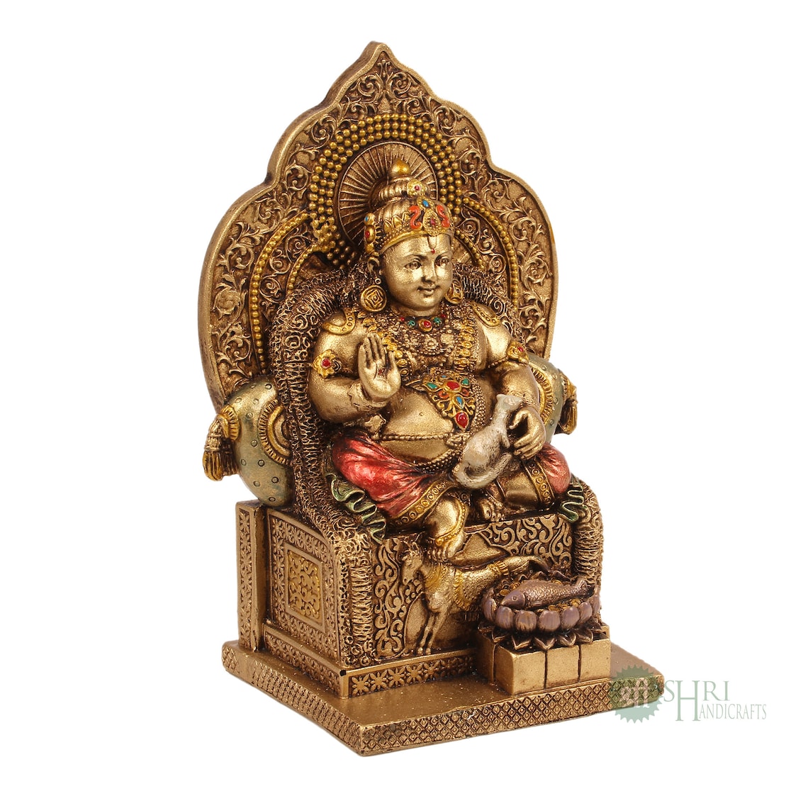 Kuber Statue 18cm Sitting Kuvera Statue God of Wealth Kubera - Etsy