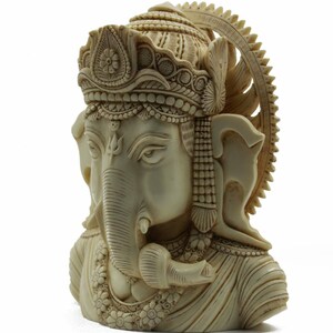 8" Lord Ganesha Statue Bust, Ganesh Statue, Good Luck Gift/ God of ...