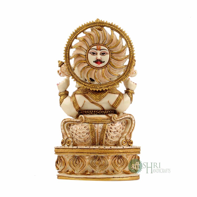 Lord Ganesha Statue Sitting Gold Painted Sculpture Hindu God | Etsy