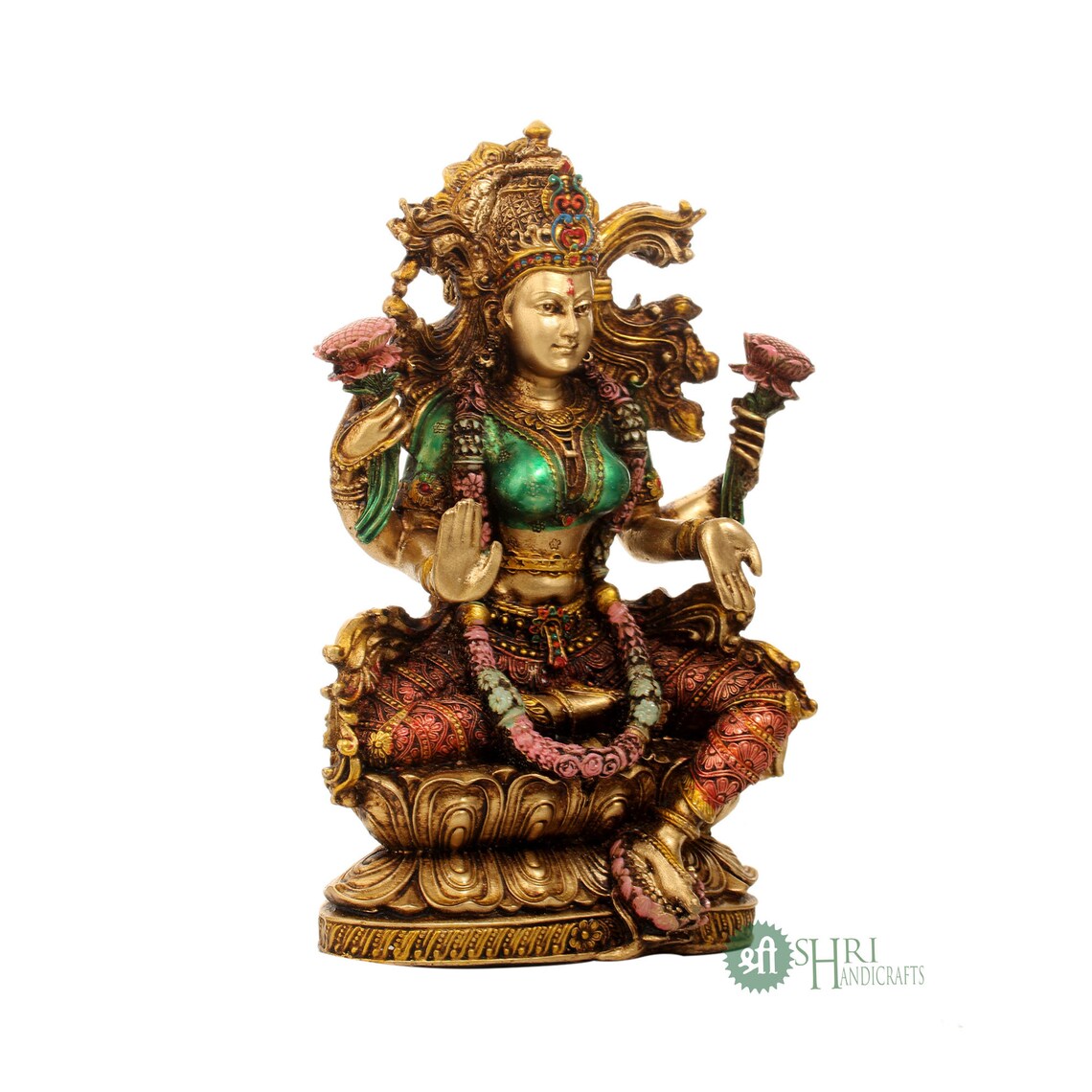 Laxmi Goddess Statue, Sitting Lakshmi Statue, 23cm Lakshmi Statue ...