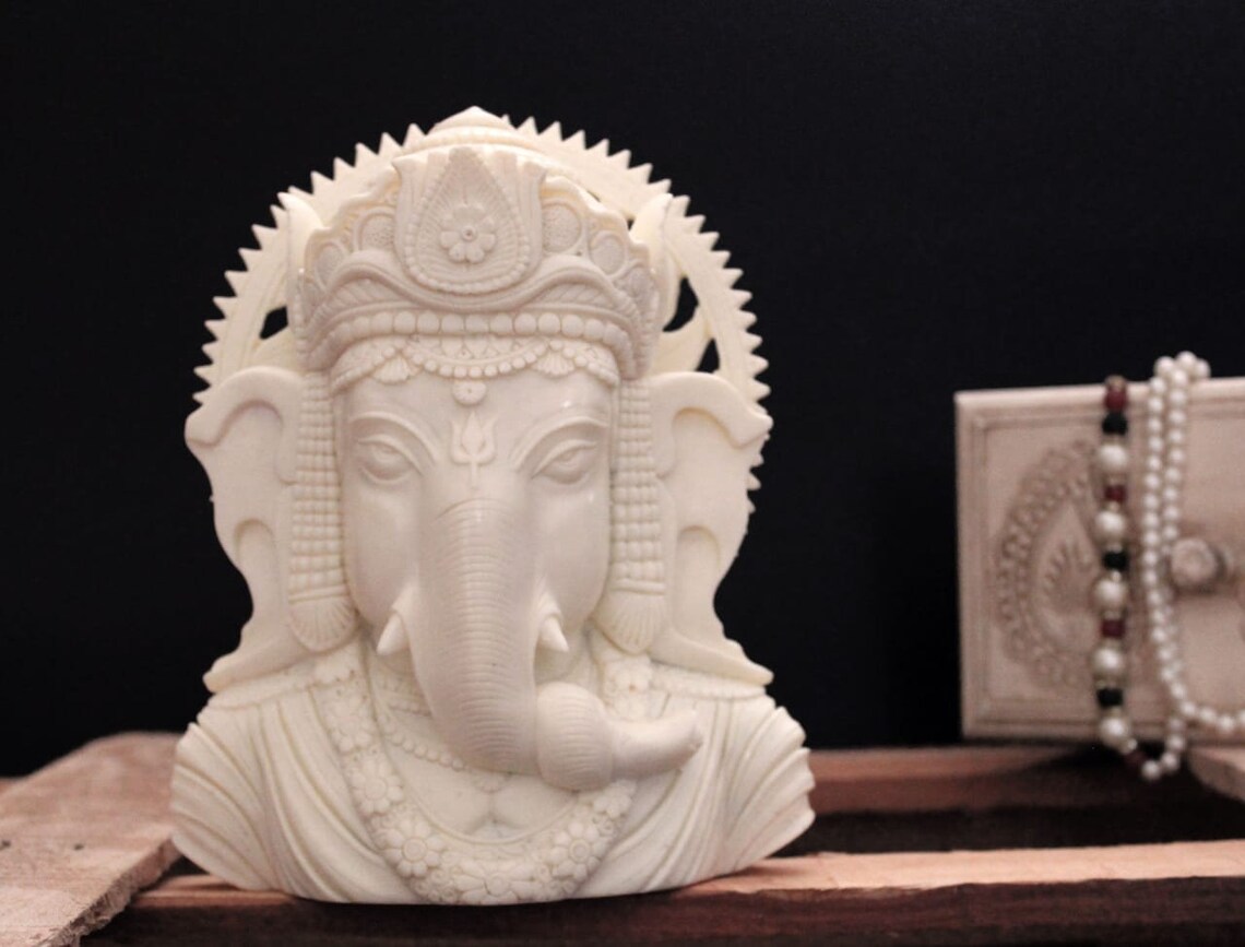 8 Lord Ganesha Statue Bust Ganesh Statue Good Luck | Etsy