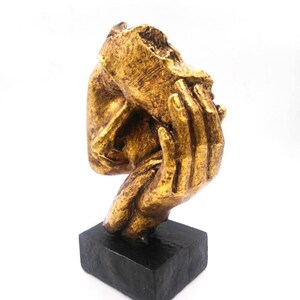 Creative Abstract Decor Statue Face Hand Statue Sculpture Home Office ...
