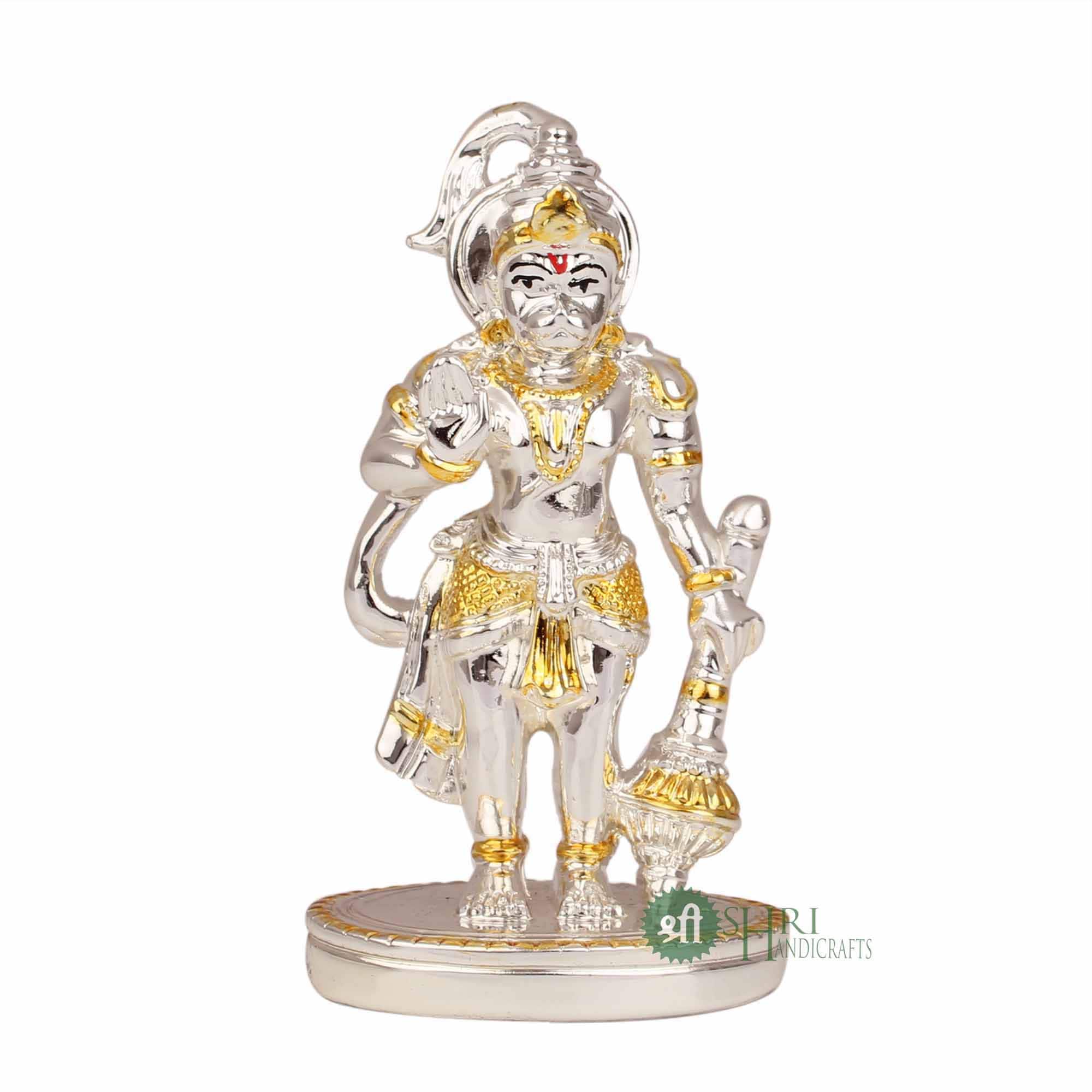 Lord Hanuman Statue for Car Dashboard Gold Plated Sculpture Hindu God ...