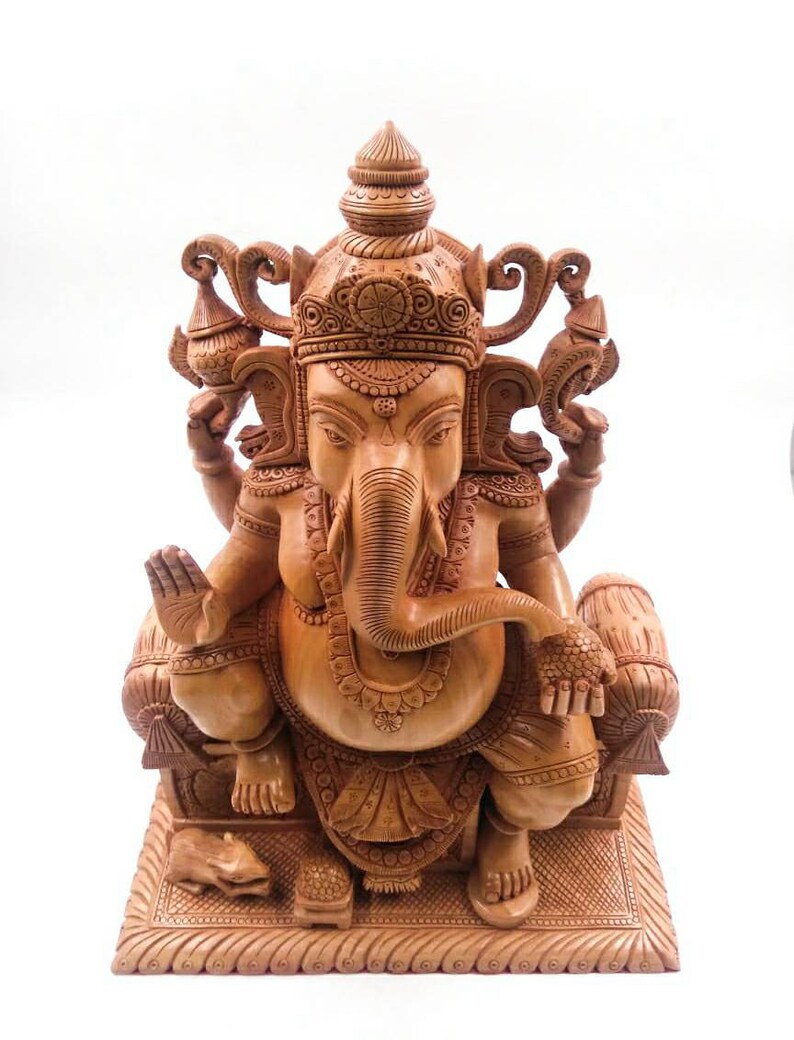 Lord Ganesha Statue Exclusive Ganesha Sitting Statue Good - Etsy