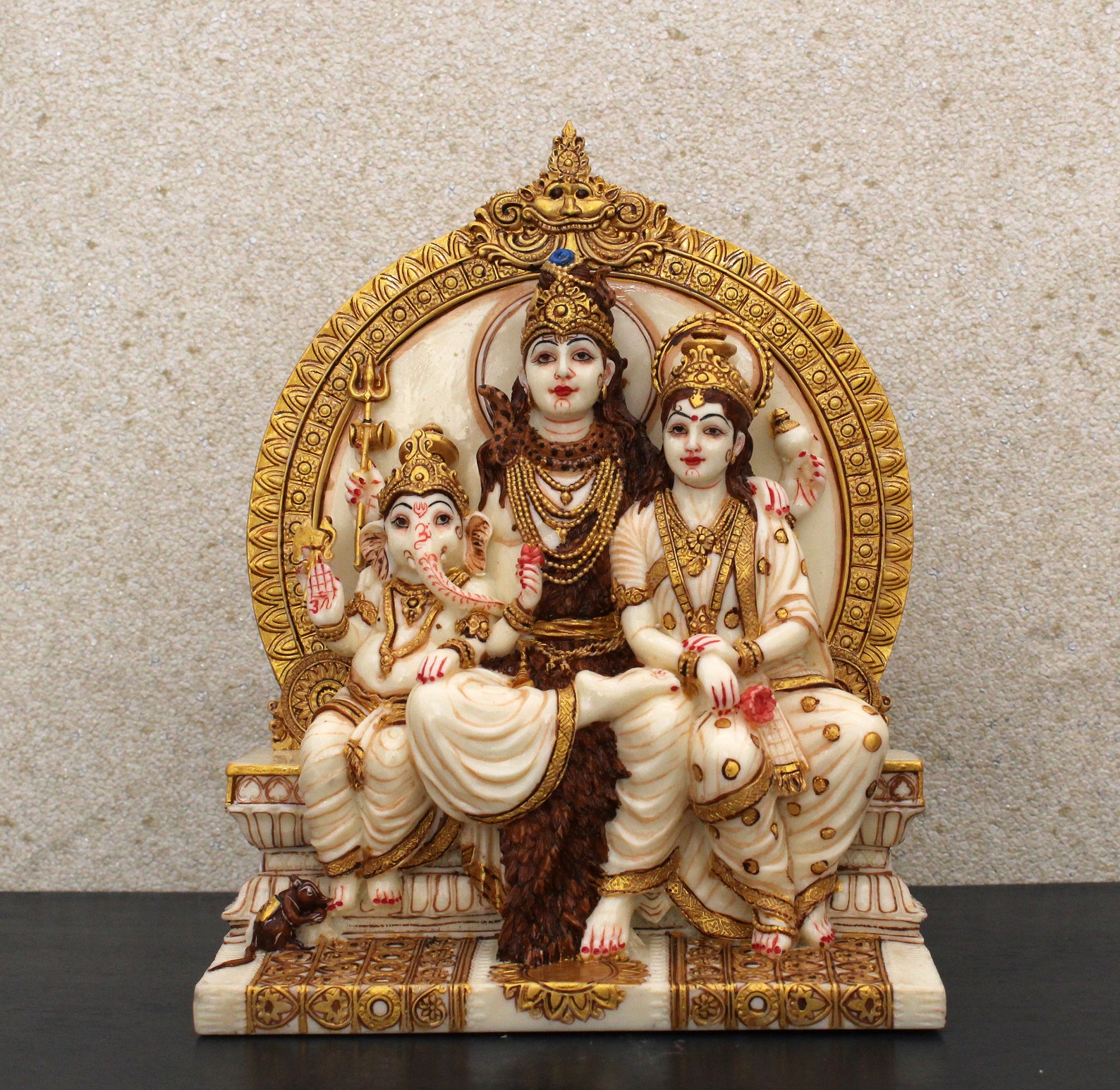 Lord Shiva Parivar Moorti Indian God Figure Mahadev Hindu Idol | Etsy