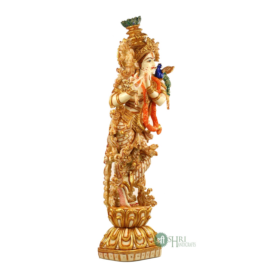 Krishna Statue Gift for Him Big Krishna Sculpture Hindu God - Etsy