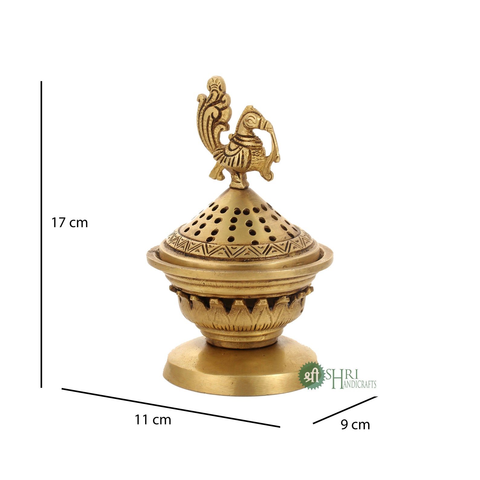 Brass Dhuni Deepak, Brass Dhoop Dhani for Pooja, Brass Decorative Diyas ...