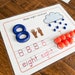 Numbers Play Doh Mat Set, 1-10 Matching, Toddler Math Counting Activity ...
