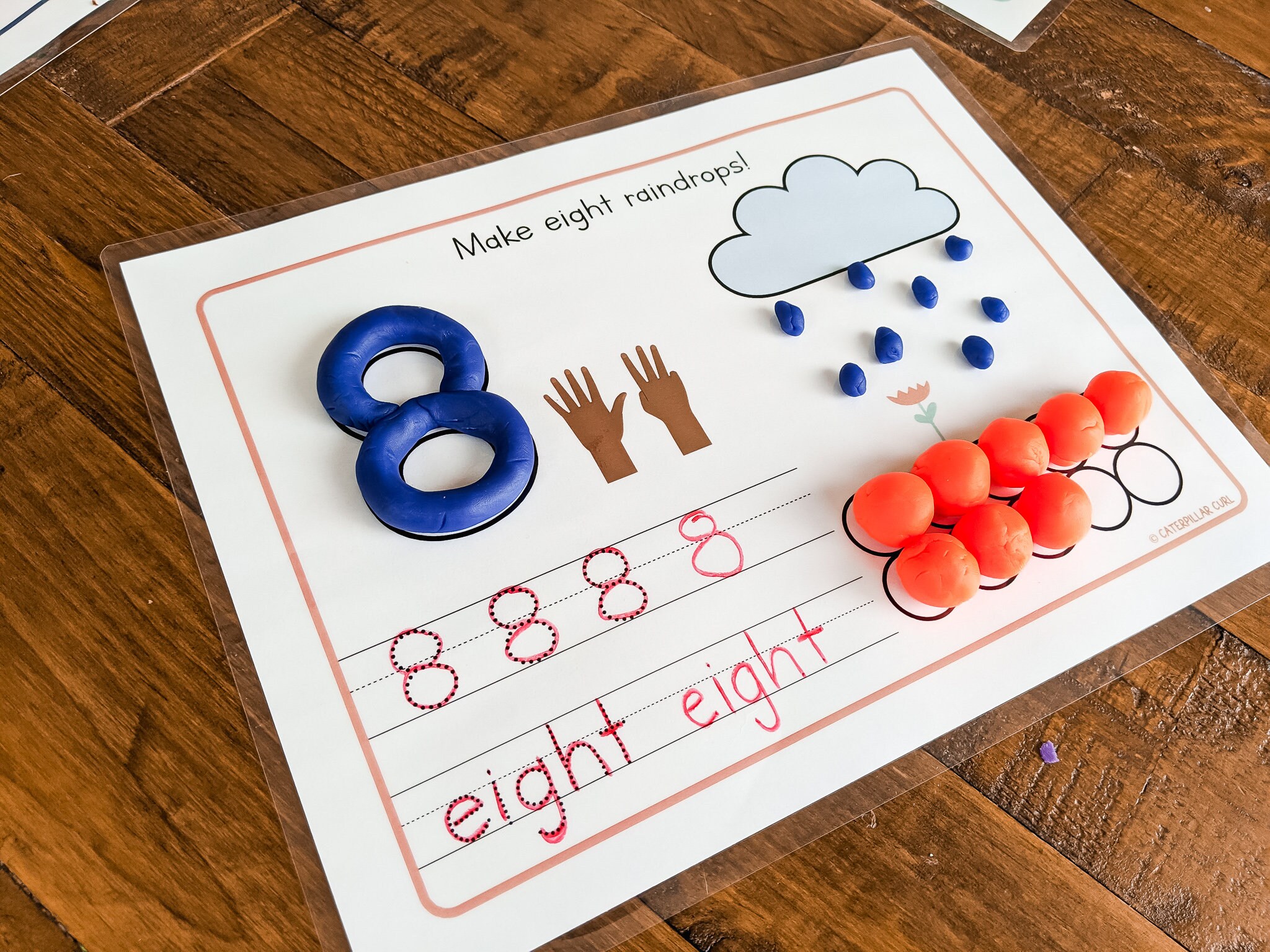Numbers Play Doh Mat Set 1-10 Matching Toddler Math Counting - Etsy