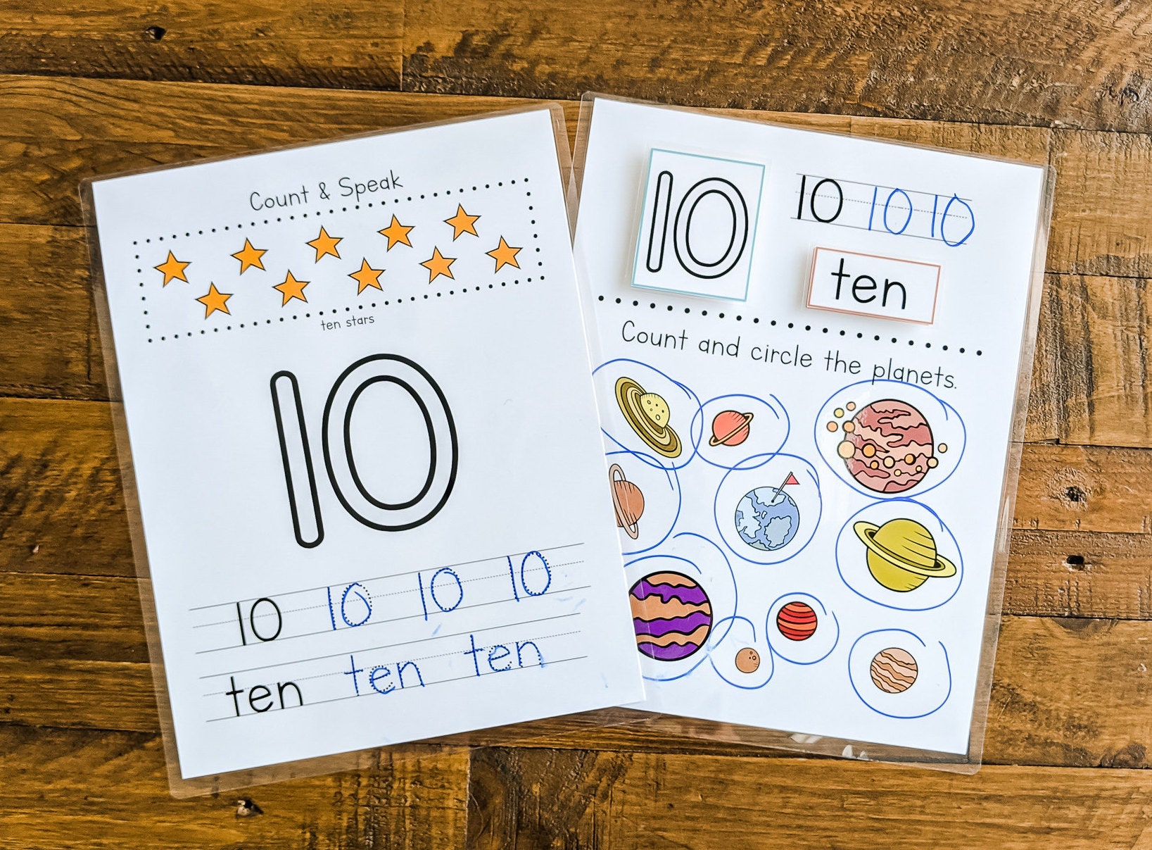 Numbers 1-10 Matching, Preschool Math Counting Activity, Learn to Write ...