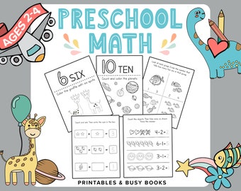 Numbers Play Doh Mat Set, 1-10 Matching, Toddler Math Counting Activity ...