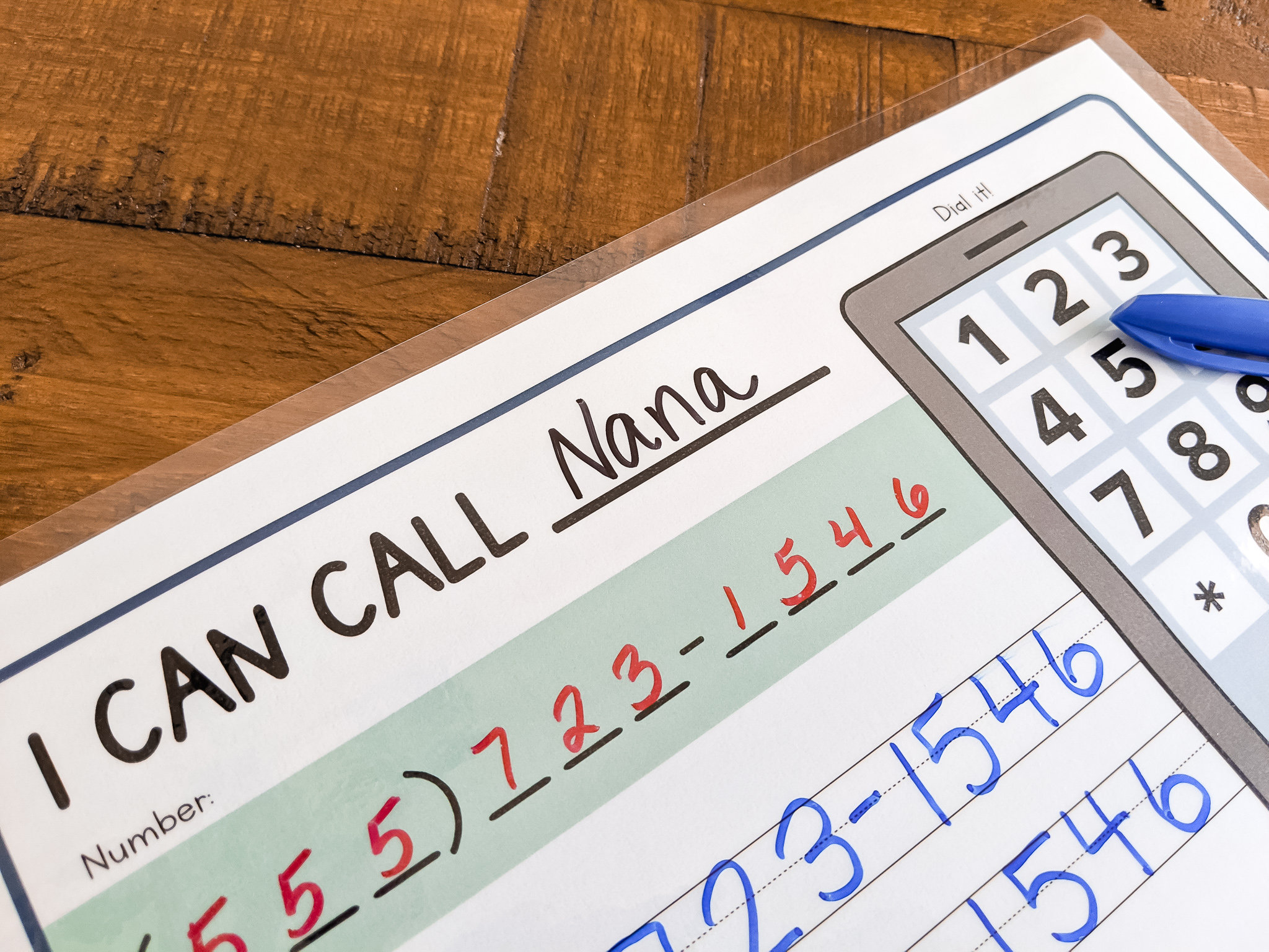Learn Phone Number Life Skills I Can Call Home Printable Preschool ...