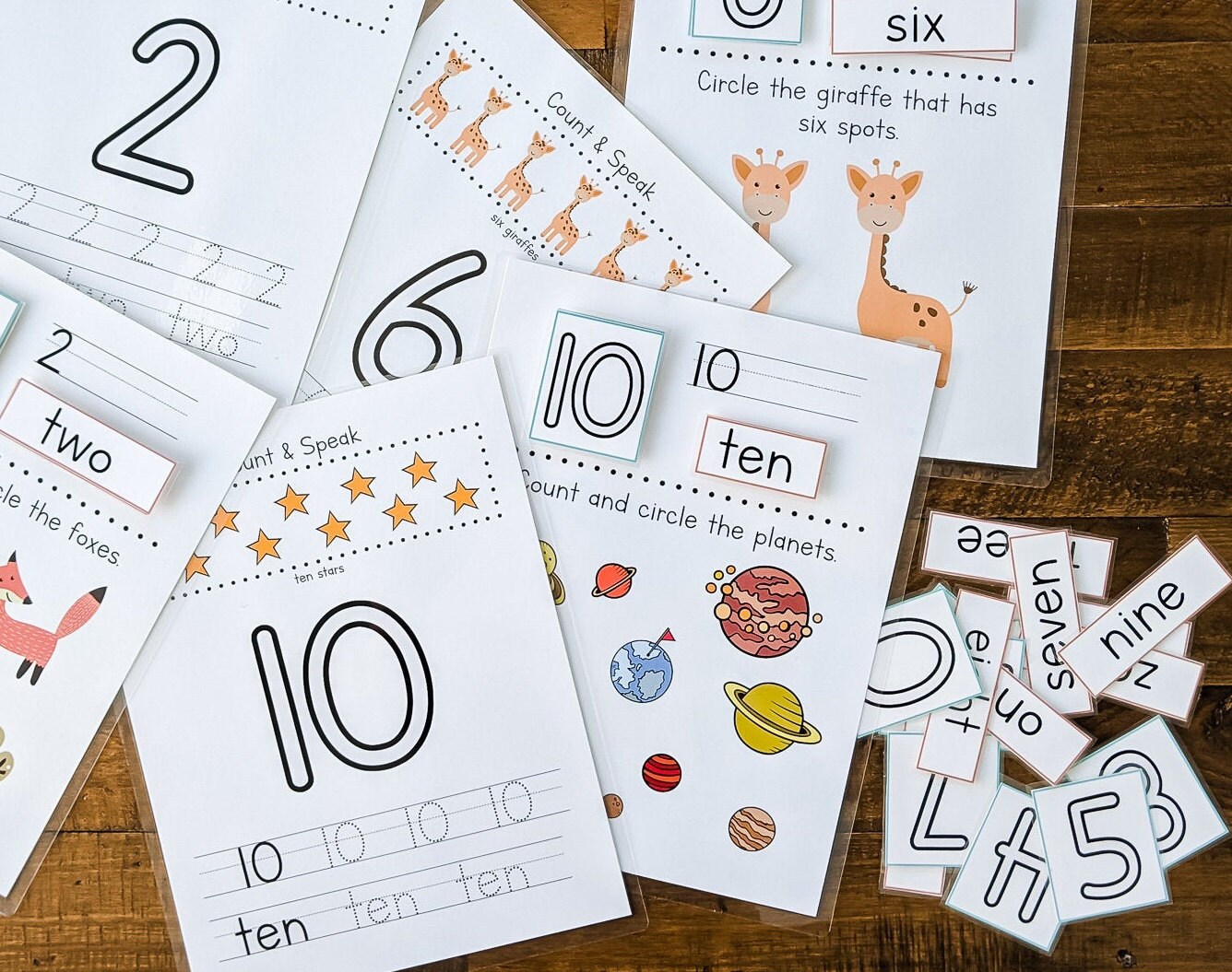Numbers 1-10 Matching, Preschool Math Counting Activity, Learn to Write ...