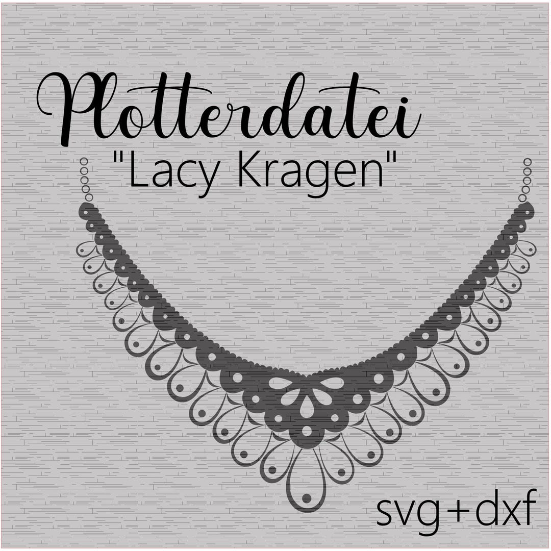 Plotter File "collar Lacy" // SVG // DXF - Etsy