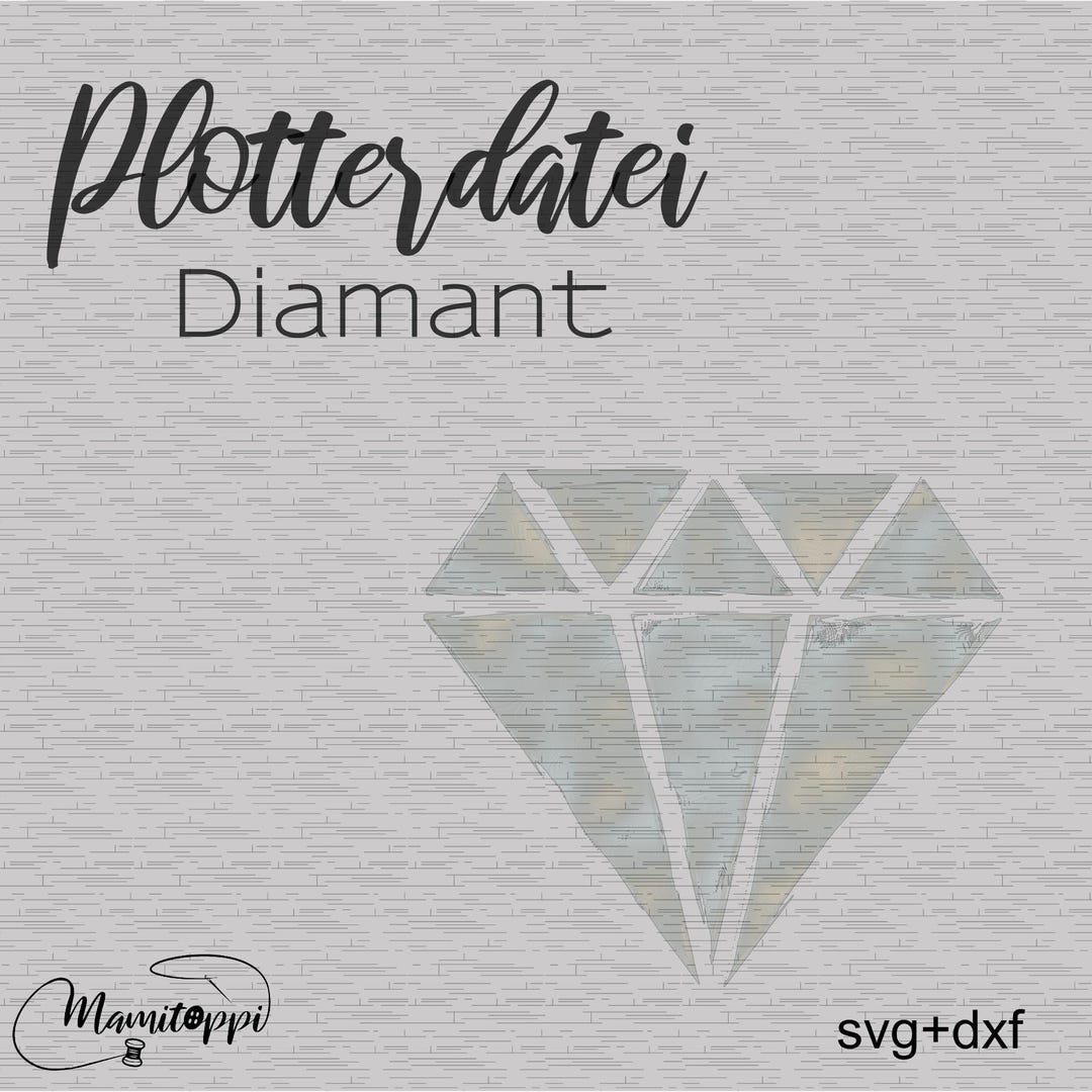Plotter File "diamond" // SVG // DXF - Etsy