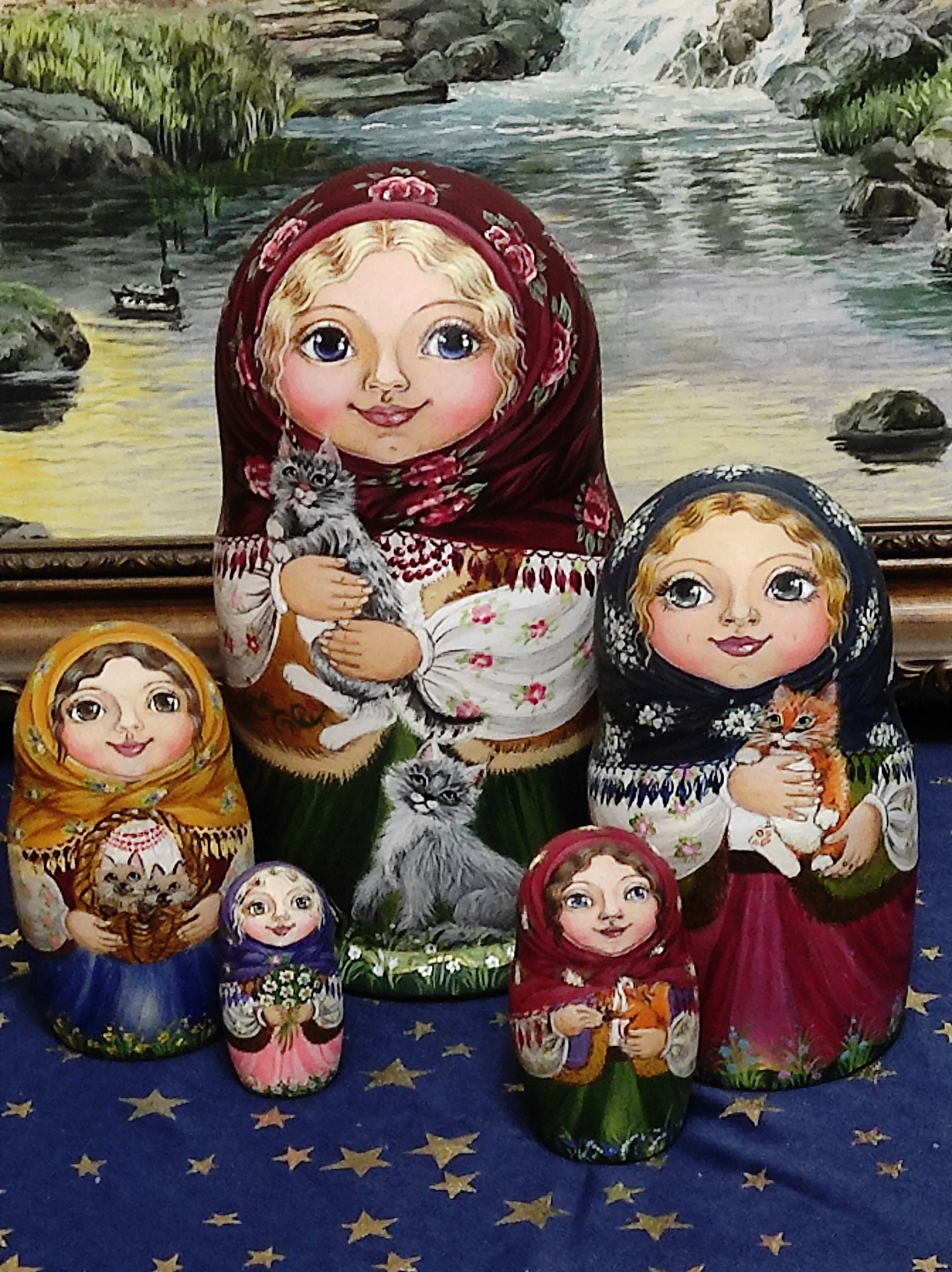 Ukrainian Hand Painted Nesting Dolls Exquisite Quality,matreshka Doll 5 ...