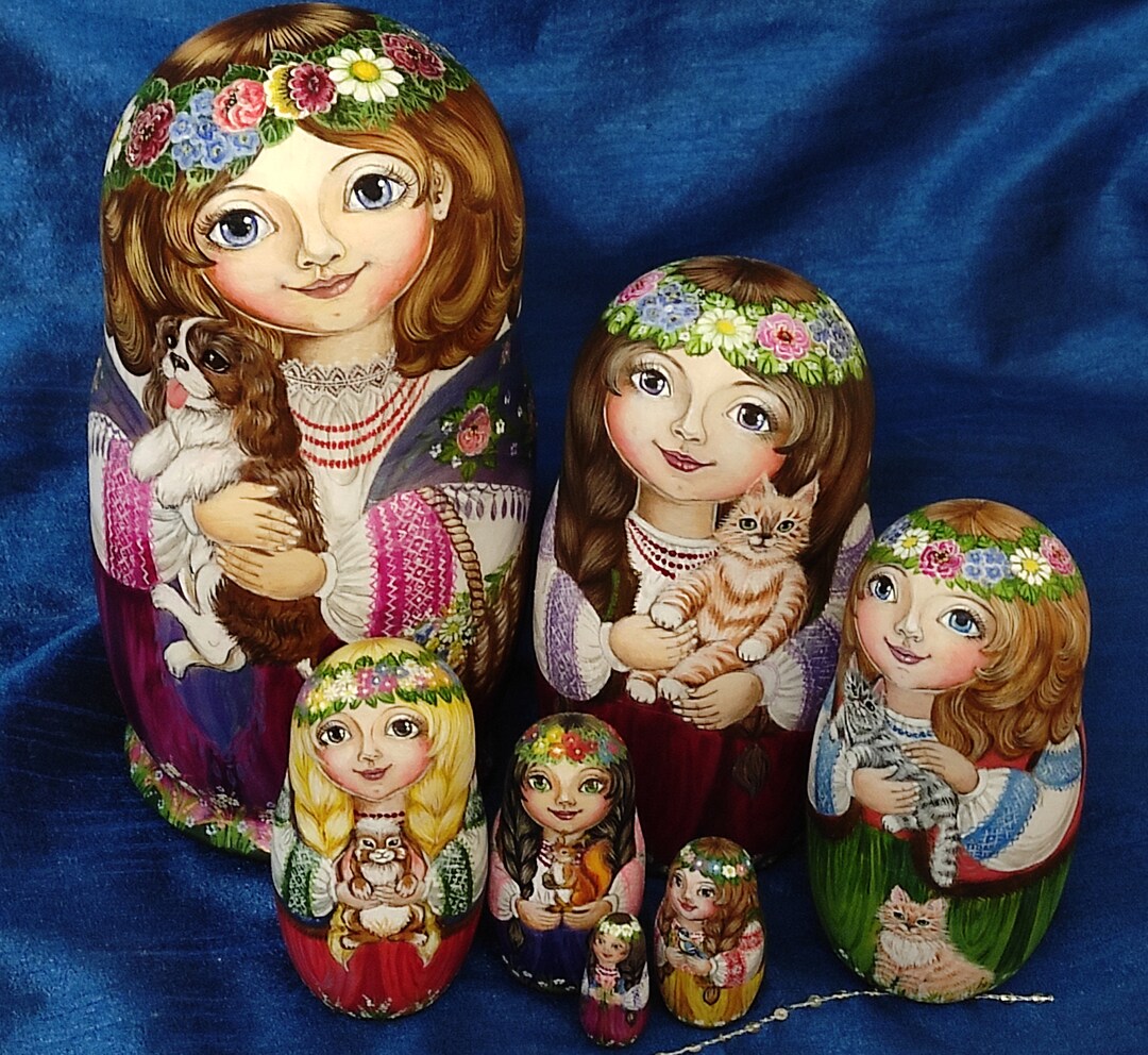 Ukrainian Hand Painted Nesting Dolls Exquisite Quality,matreshka With ...