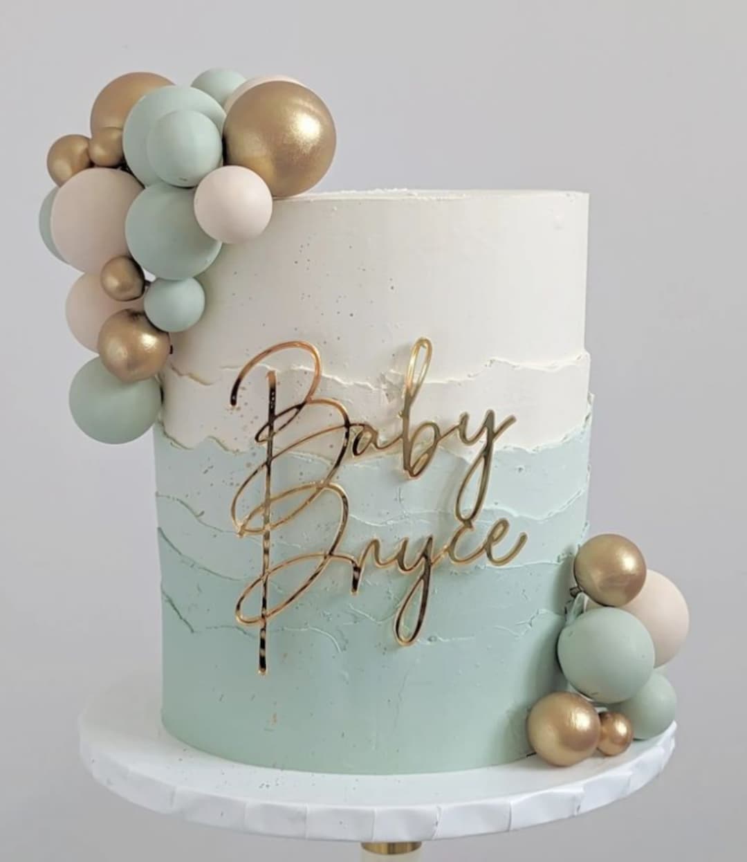 Acrylic Baby/babi 'name' Cake Topper or Charm. Various Fonts, Colours ...