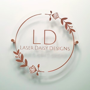 Custom Personalised Clear Acrylic Business Sign Logo, Various Sizes and ...