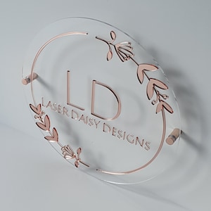 Custom Personalised Clear Acrylic Business Sign Logo, Various Sizes and ...