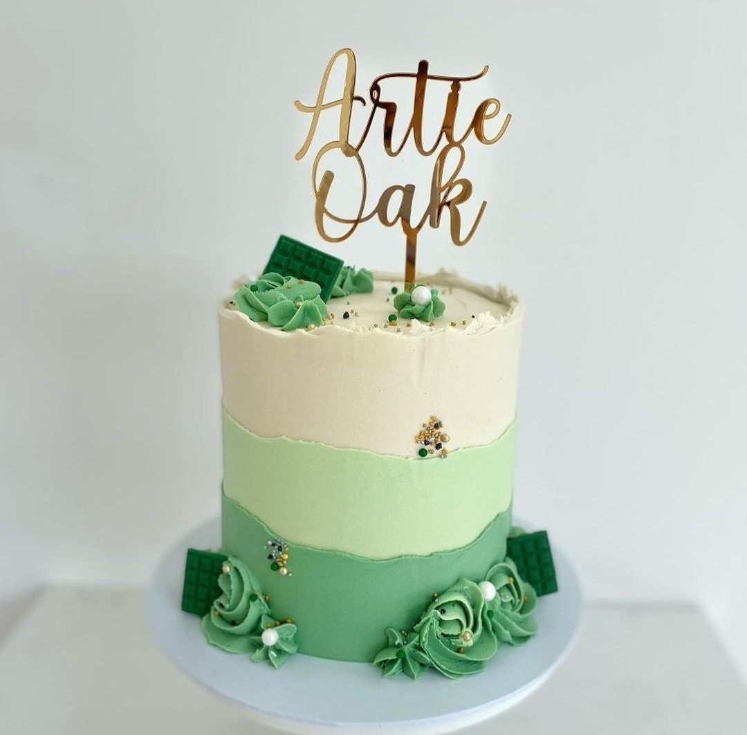 Acrylic 'any Name' Cake Topper or Charm. Various Colours & Sizes - Etsy UK