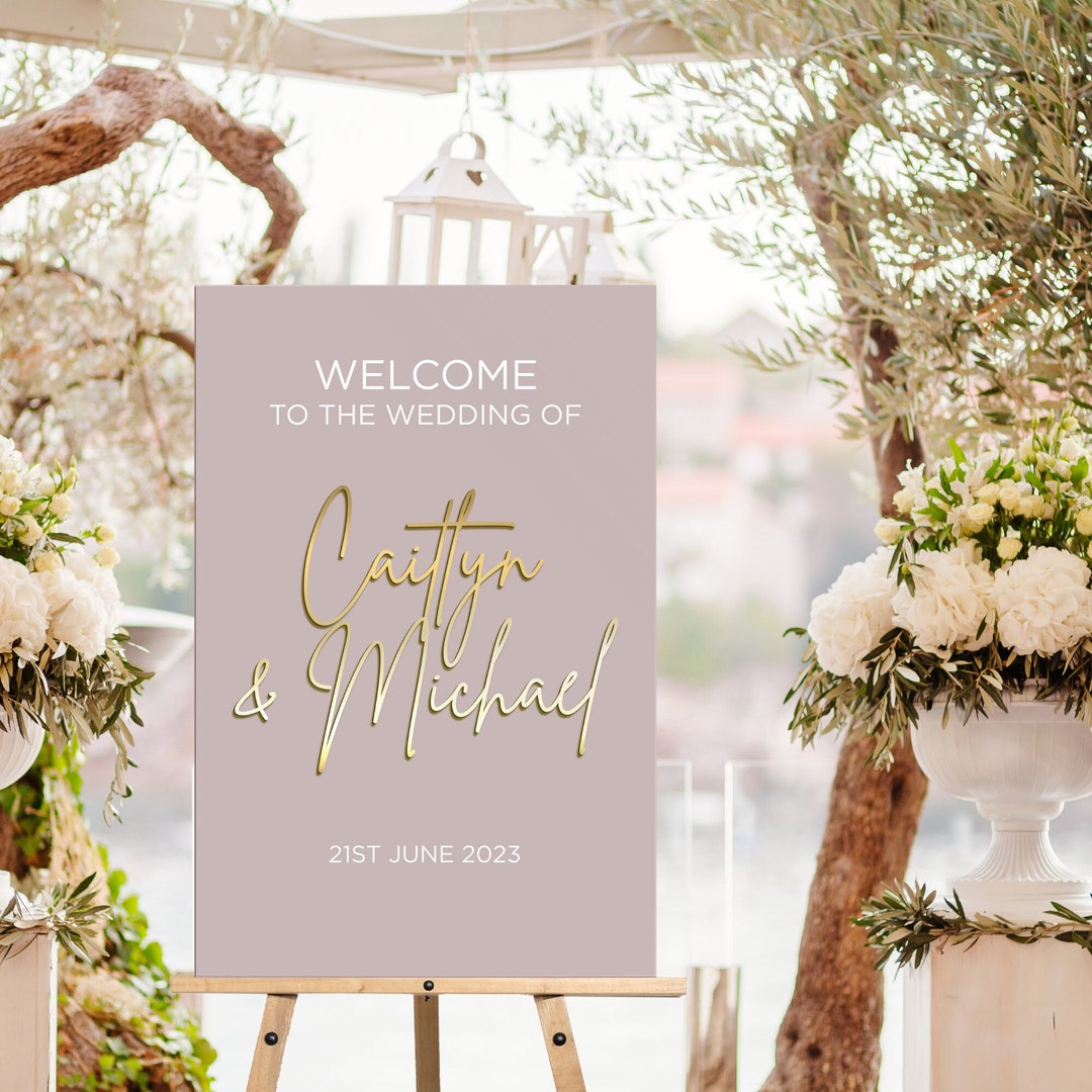 Wedding Welcome Acrylic Sign, Multiple Designs, Fonts, Colours and ...