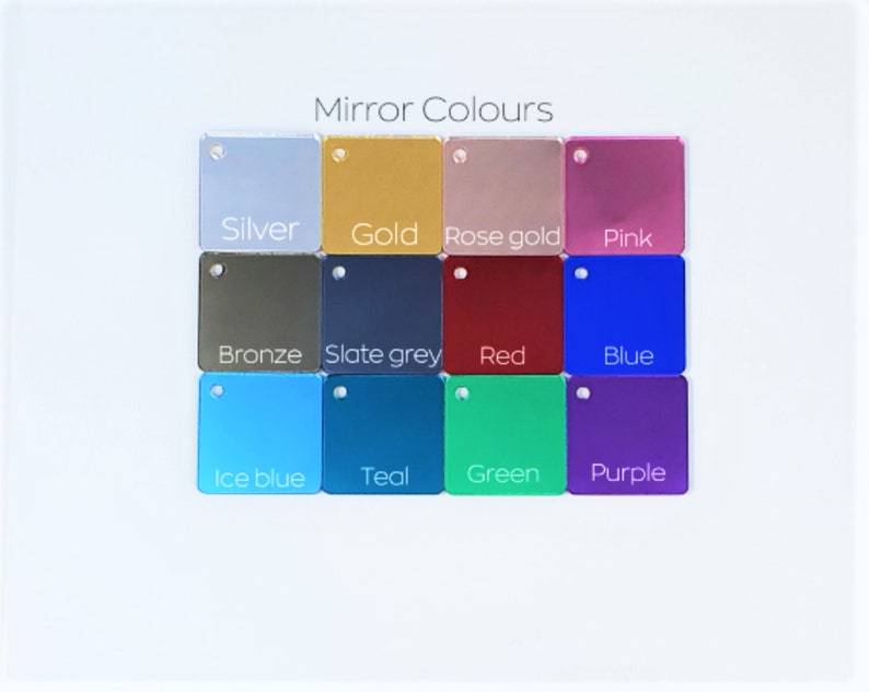 3mm Mirror Acrylic Gift Box Shape Craft Blank. Multiple Size - Etsy