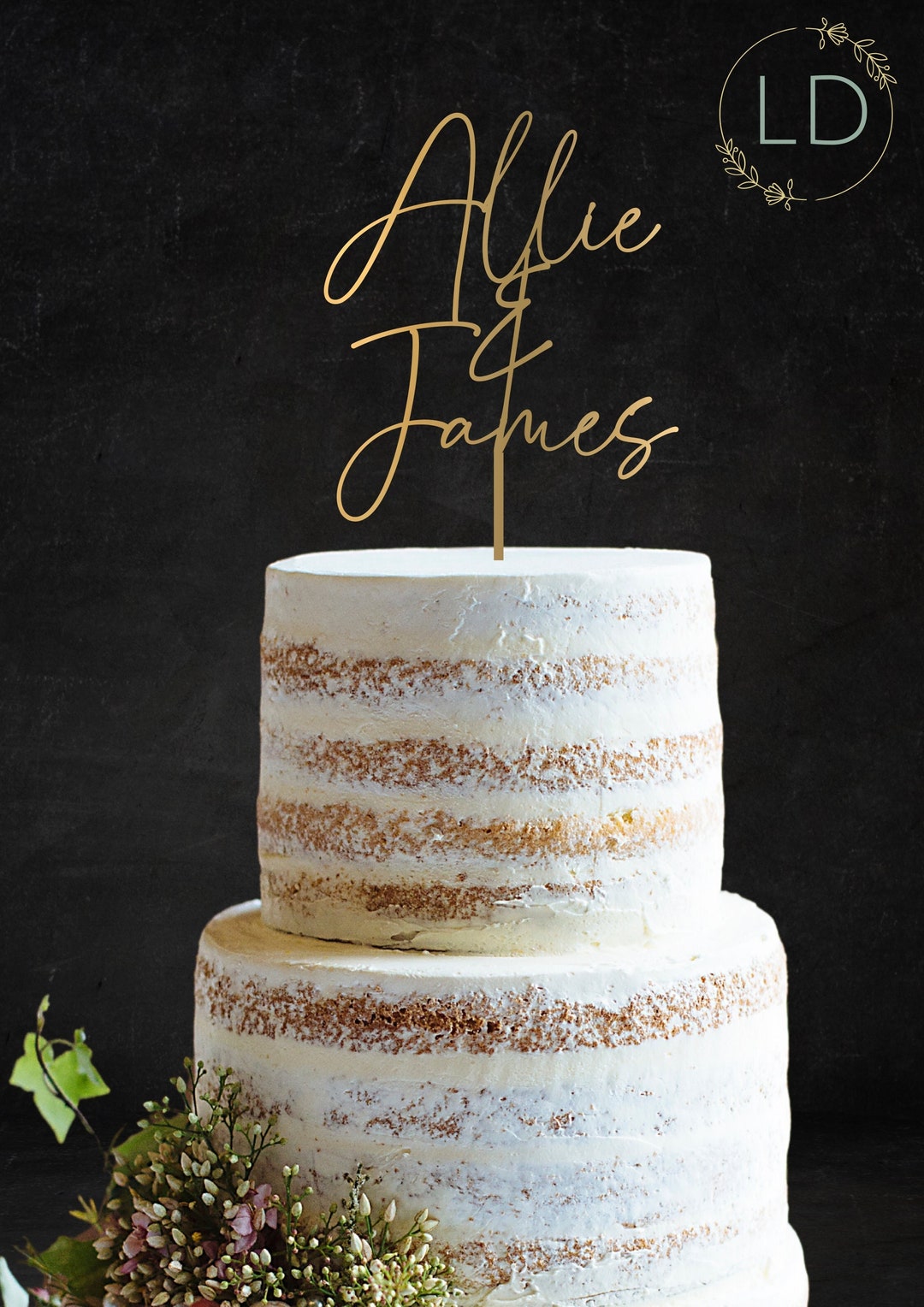 Acrylic Name and Name Cake Topper or Charm. Various Fonts, Colours ...