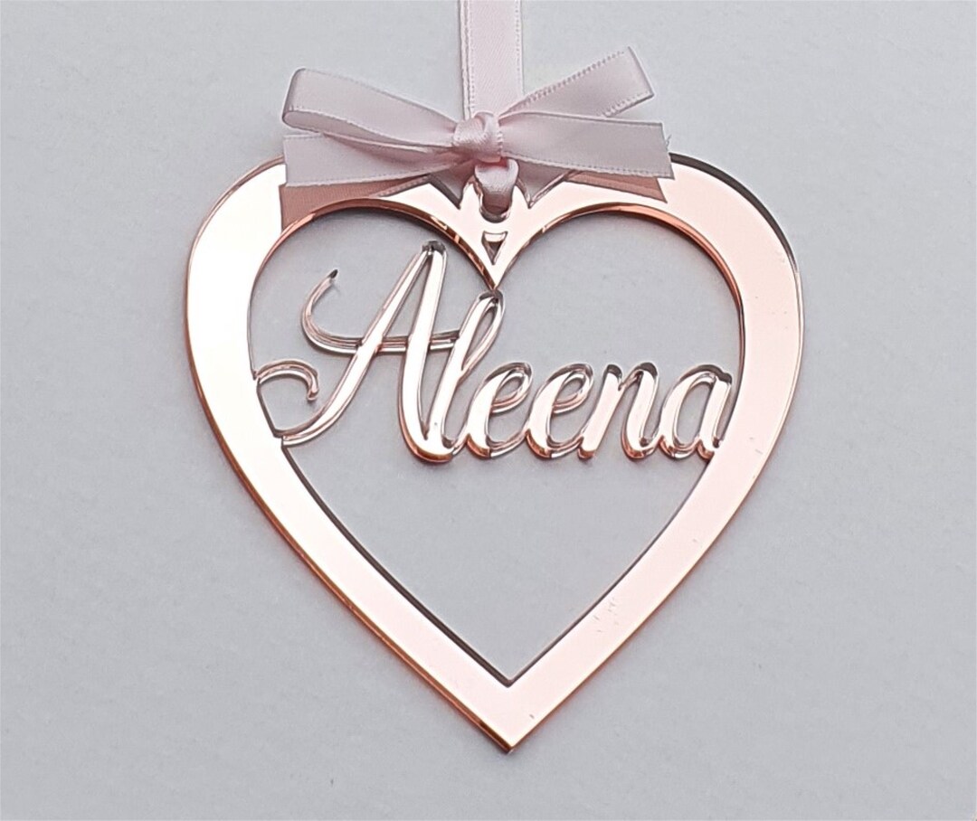 Custom Acrylic Heart, Personalized Beautiful Ornament, Laser Cut ...
