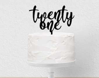 Twenty One Cake Topper - Etsy UK