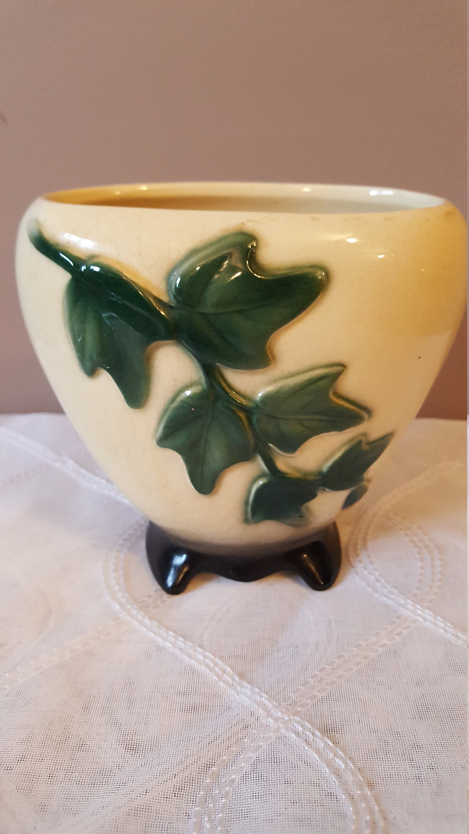 Vintage Royal Copley Pottery Planter Vase Green Ivy Vine en - Etsy España