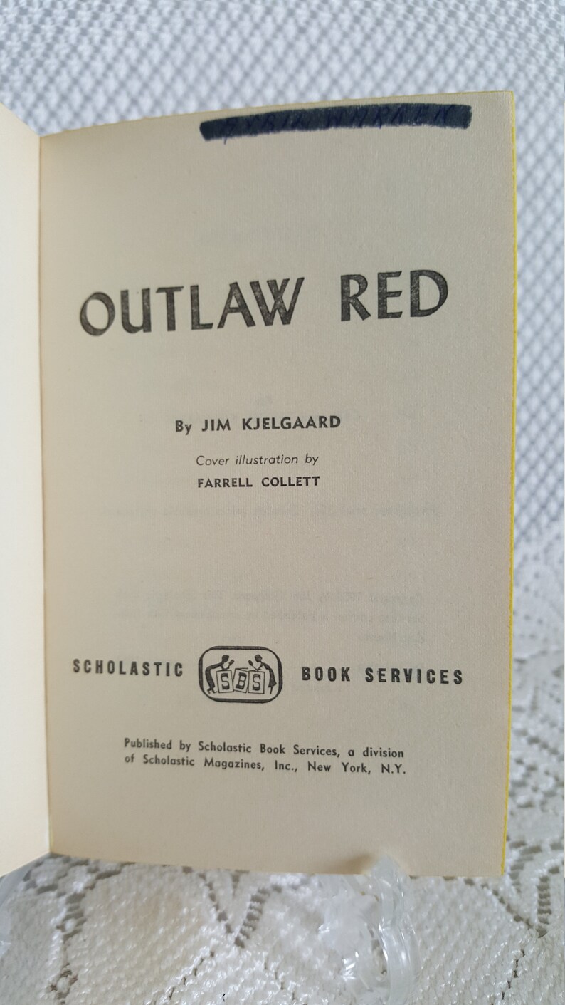 Vintage Book Outlaw Red Children's Book About a Red Setter Dog's ...