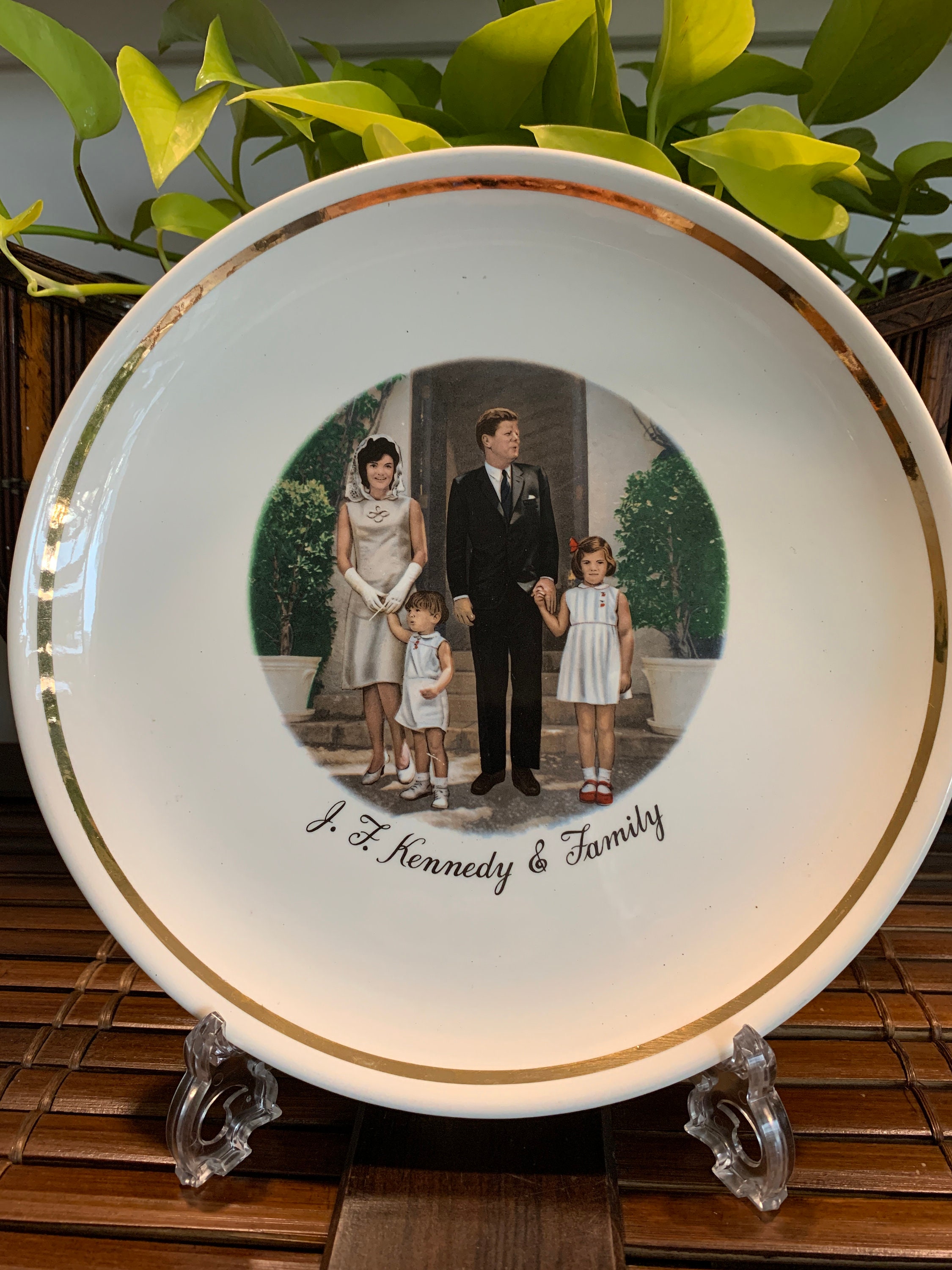 Vintage JFK John F Kennedy and Family Commemorative Plate 35th - Etsy