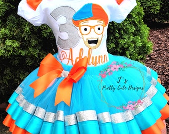Blippi Ribbon Tutu Outfit - Etsy