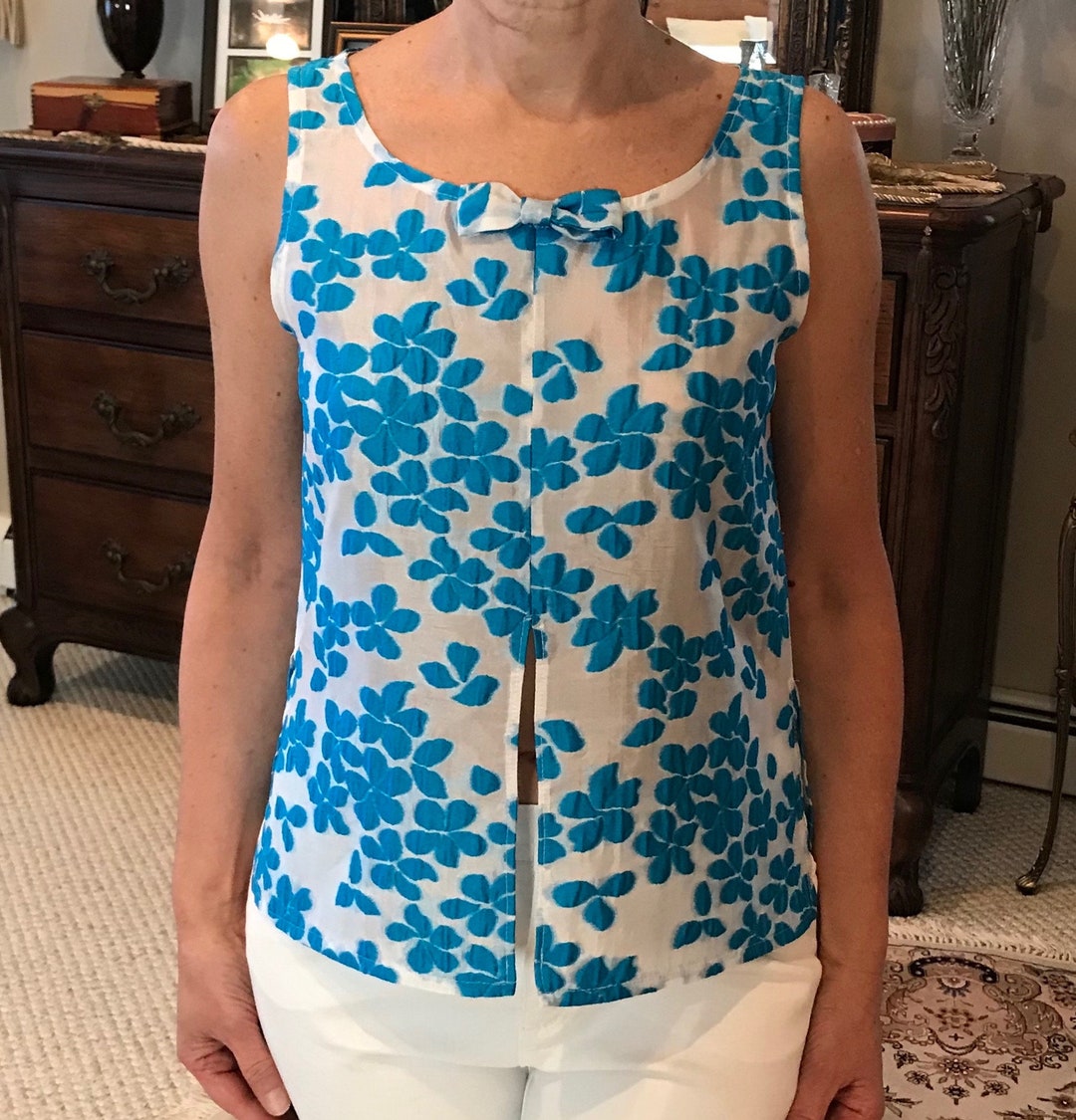 Fun Sexy Top With Bow and Slit, Pullover Top, Loose Fitting Blouse ...